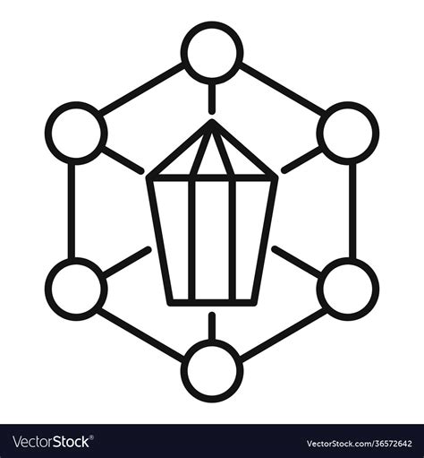 Nanotechnology Structure Icon Outline Style Vector Image