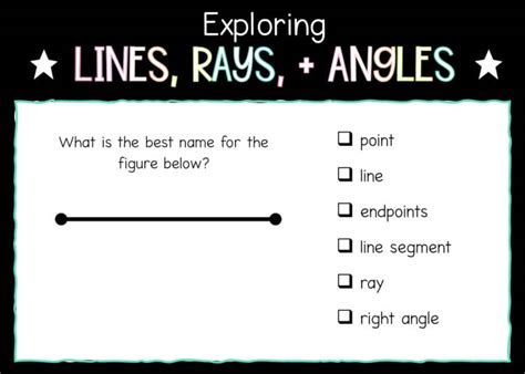 Lines Rays And Angles 3rd Grade Math Boom Cards By Chloes Classroom