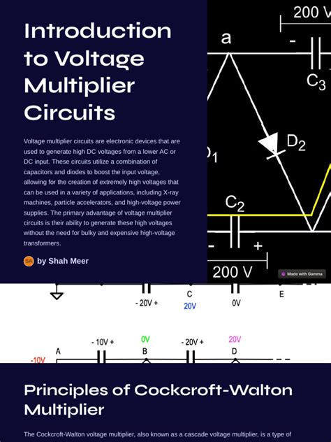 Cockcroft Walton Voltage Multiplier Guide Pdf Electric Power