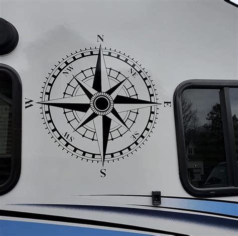 Compass Rose Vinyl Decal Rv Car Wall Sticker Removable Art Etsy