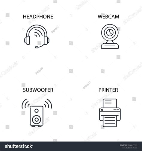 Computer Components Icons Set Computer Components Stock Vector Royalty Free 2156472531