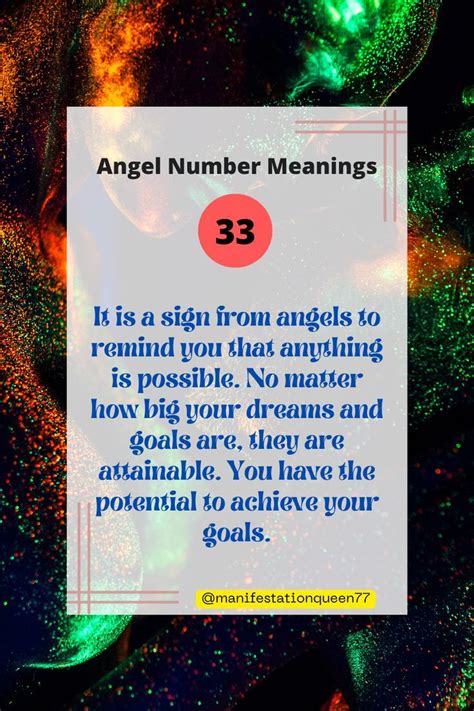 Angel Number Meanings 33 Law Of Attraction Manifestation