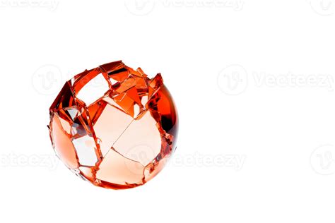 Broken Red Crystal Sphere With Sharp Edges 58990482 Png