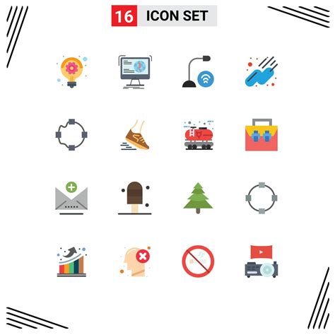 Set Of 16 Modern Ui Icons Symbols Signs For Business Computers Idea Development Gadget Editable