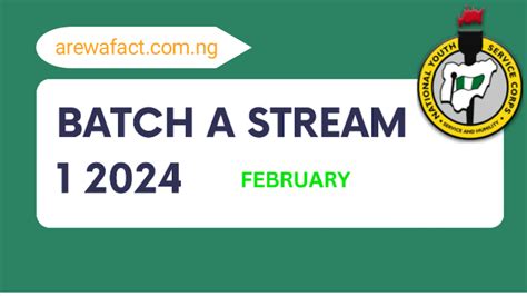 NYSC Batch A Stream Print Your Call Up Letter Form AREWA FACT