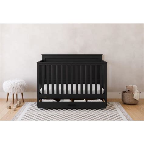 Graco Tristan Black 5 In 1 Convertible Crib With Drawer 04589 40b The