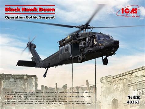 Icm Modelbouwpakket 48363 Sikorsky S 70 Black Hawk Down Operation