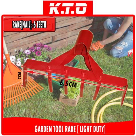6t 8t 10t 12t 14t Metal Grass Rake Crawler Garden Rake Head Penyakar Besi Rumput Sampah