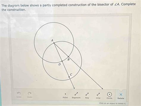 solved the diagram below shows a partly completed construction of the