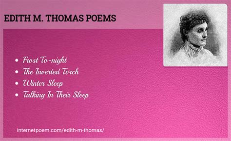 Edith M Thomas Poems