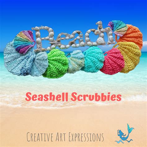 Seashell Scrubby Crochet Pattern Bath Scrubby Kitchen Scrubby Tulle