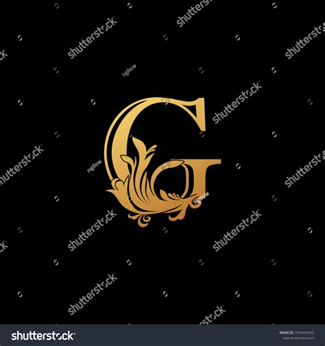 Golden Letter G Luxury Logo Design Stock Vector Royalty Free 1554454535