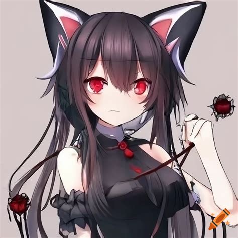 Anime Character With Cat Ears And Red Eyes On Craiyon