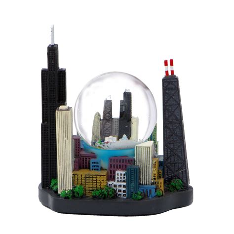 Mini Chicago Snow Globe Skyline Replica
