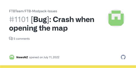 Bug Crash When Opening The Map · Issue 1101 · Ftbteamftb Modpack Issues · Github