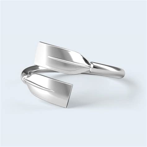 Rowing Sculling Ring In Premium Sterling Silver Perfect Rowing Jewelry