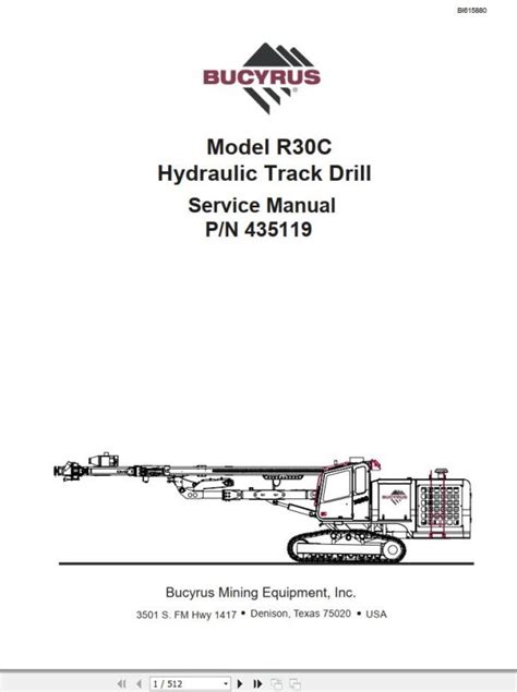 Caterpillar Hydraulic Track Drill R30c Service Manual Bi615880
