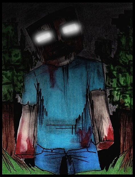 Herobrine Creepypasta Drawing
