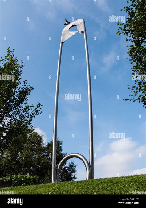 Sculpture Of A Giant Safety Pin By Sculptor George Wyllie On The Site