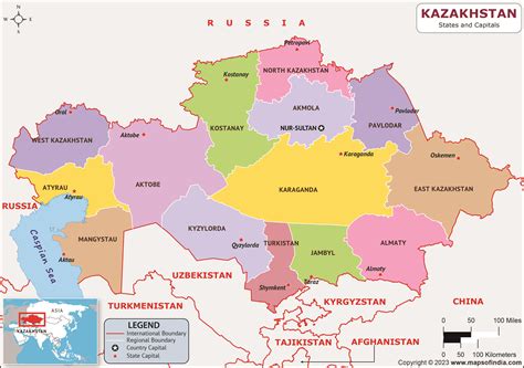 Kazakhstan Capital Map
