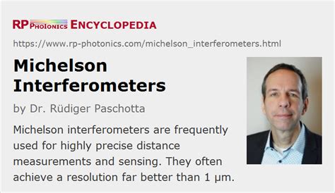 Michelson Interferometers Operation Principle Arm Length Difference