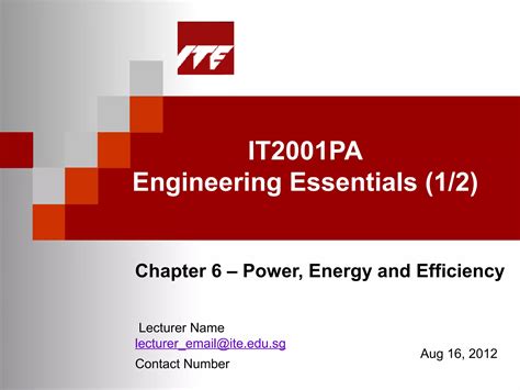 Ee1 Chapter6 Powerenergyandefficiency Ppt