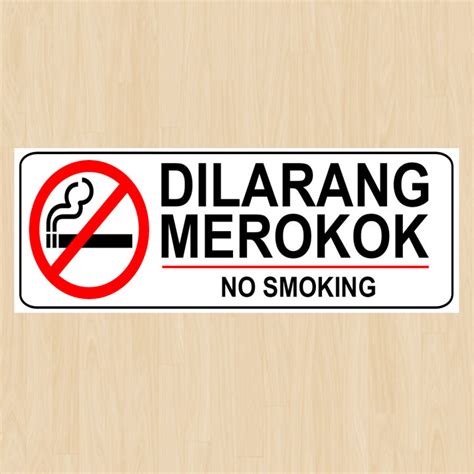 Sticker Sign Dilarang Merokok 25x8cm Lazada Indonesia