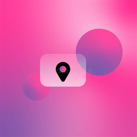 Glassmorphic Location Social Media Icon Button Stock Vector Illustration Of Trendy Heart