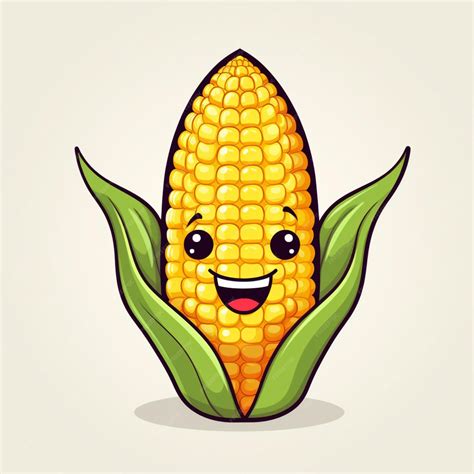 Vector De Dibujos Animados De Maíz Vector Premium
