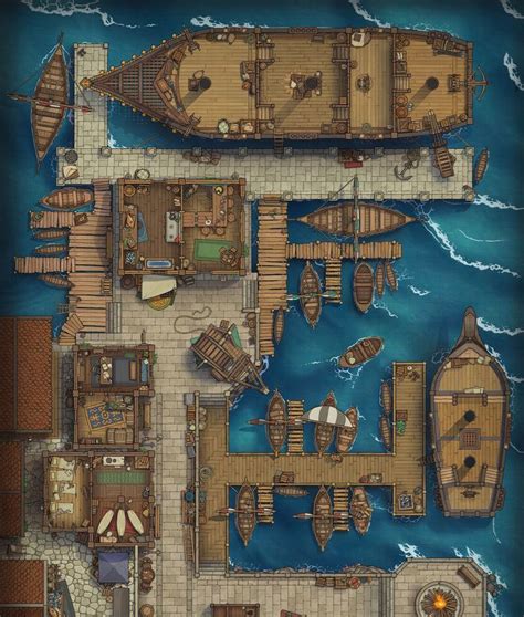 Dandd Pirate Maps Dnd Pirate Port Map Pirate City Map Harbor Dnd Map