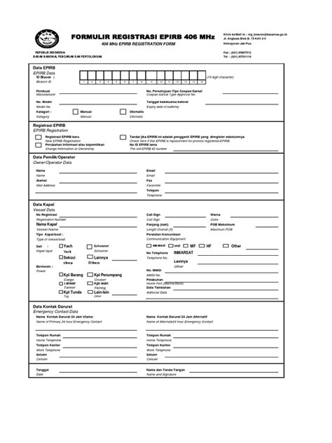 Fomulir Epirb Pdf