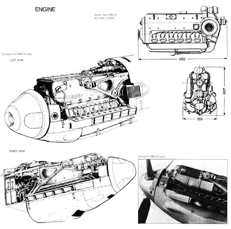 5 Daimler Benz Mercedes Db 601 605 Cylinder Engine Of Messerschmitt Bf