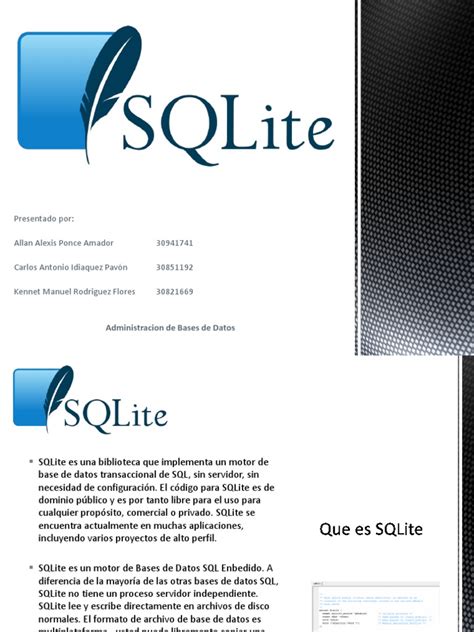 Que Es Sqlite Pdf Plataforma Cruzada Bases De Datos