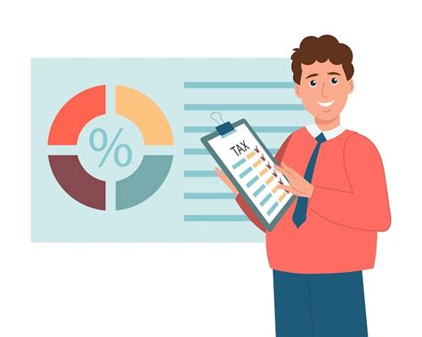 Premium Vector Tax Declaration Illustration Character Male Preparing