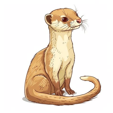 Premium Vector A Drawing Of A Ferret That Is Called A Ferret