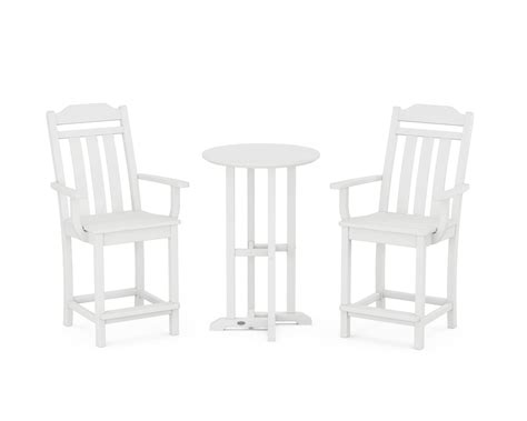 Country Living By Polywood 3 Piece Farmhouse Counter Set — Outdoor