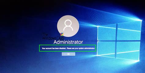 Your Account Has Been Disabled Please See System Administrator