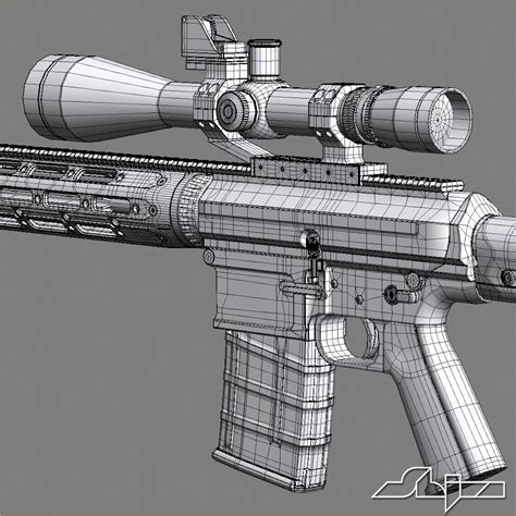 Rsass Remington 반자동 스나이퍼 시스템 3d 모델 120 3ds Fbx Max Obj Free3d