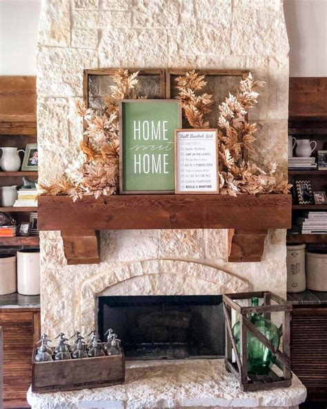 25 Rustic Fireplace Mantel Decorating Ideas For All Seasons