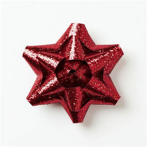 Sparkling Red Star Bow Free Photo Rawpixel