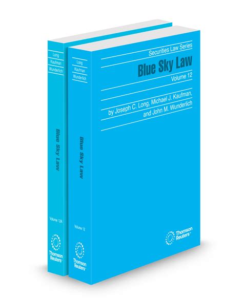 Blue Sky Law 2025 2 Ed Thomson Reuters