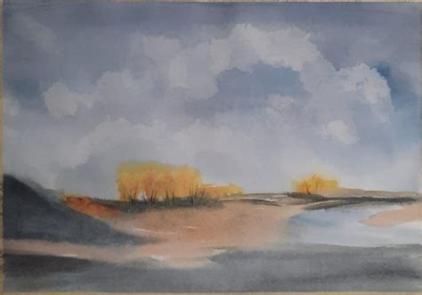 Zoltan Szabo Tutorial Making Clouds By Lifting Out With Kleenex Rwatercolor101