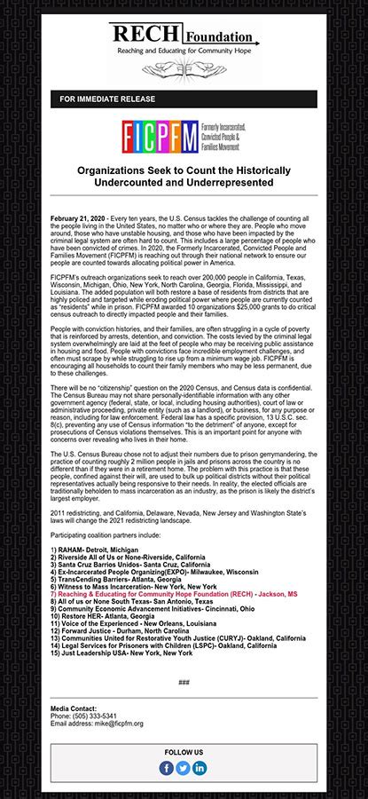 Census Outreach Rech Foundation