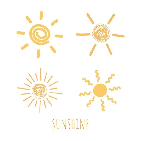 Premium Vector Sun Vector Drawing