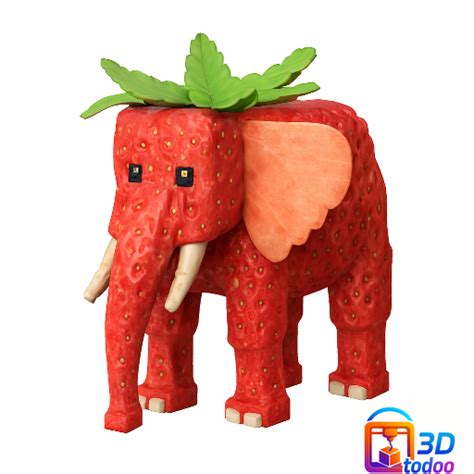 🍓 Steal A Brainrot Strawberry Elephant・ 3d File For 3d Printing・cults