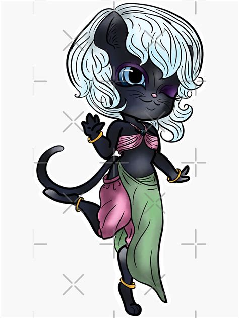 Tabaxi Bard Chibi Sticker For Sale By Fatepro Redbubble