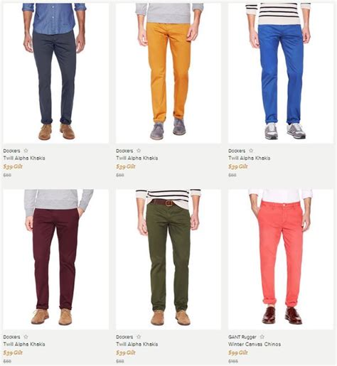 Spring Colored Chinos Mensfash