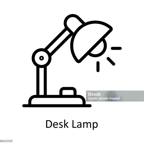 책상 램프 벡터 개요 디자인 그림입니다 흰색 배경의 기호 eps 10 파일 0명에 대한 스톡 벡터 아트 및 기타 이미지 0명 공란 노트북 istock