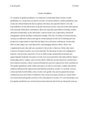 Exploring Gender Roles In Ancient American And European Societies Course Hero