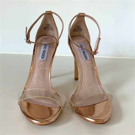 Steve Madden Shoes Steve Madden Rose Gold Ankle Strap Heels Poshmark